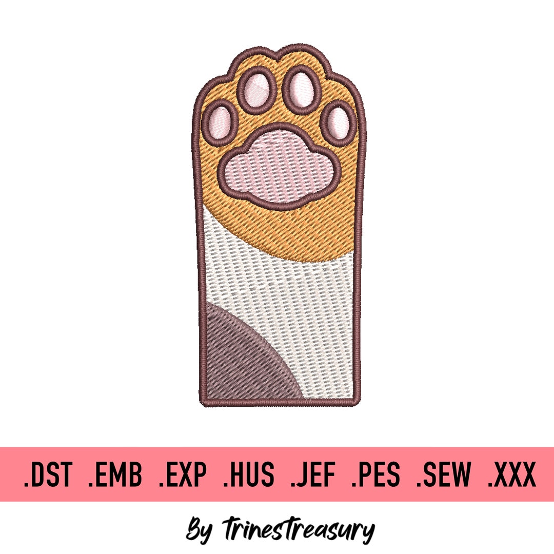 Cat Paw Calico Machine Embroidery Design 5 Different - Etsy