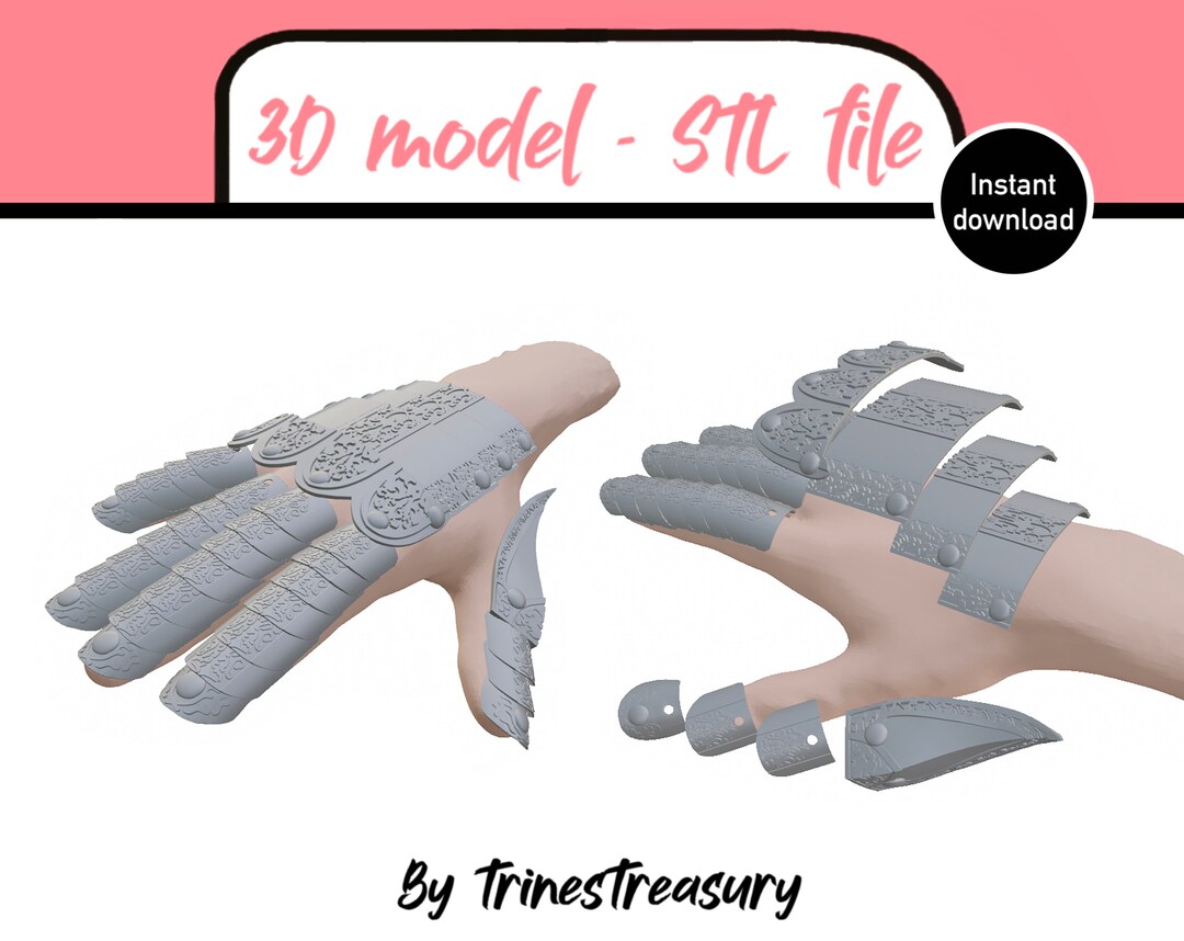 Medieval Hand Armor 3D Models STL Files for 3d/resin Printing - Etsy