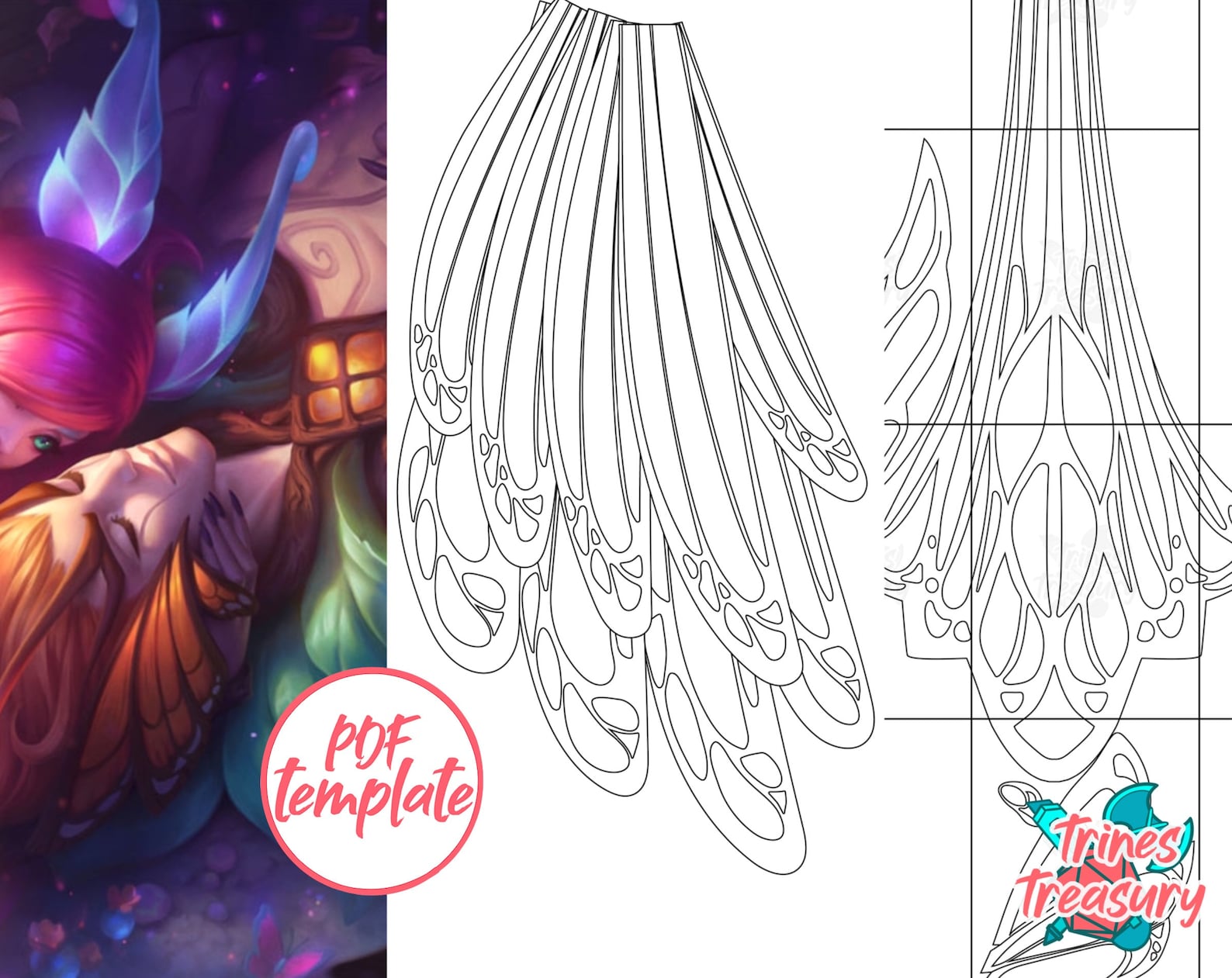 Elderwood Rakan Feathers Ears and Details Blueprints A4 and - Etsy