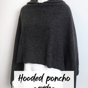 Easy Hooded Poncho Sewing Pattern Guide 3 Different Hood Shapes ...