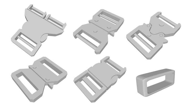 Belt Buckles and Strap Accessories 3D Models STL Files - Etsy