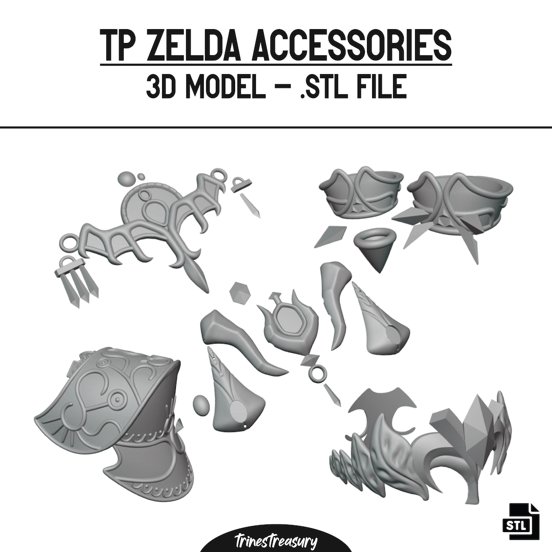 Twilight Princess Zelda Cosplay 3D Models - STL Files for 3D Printing ...