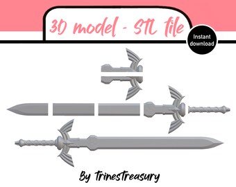 Master Sword Zelda Tears of the Kingdom Decayed and Fused Life Size STL Files for 3d-printing - Etsy