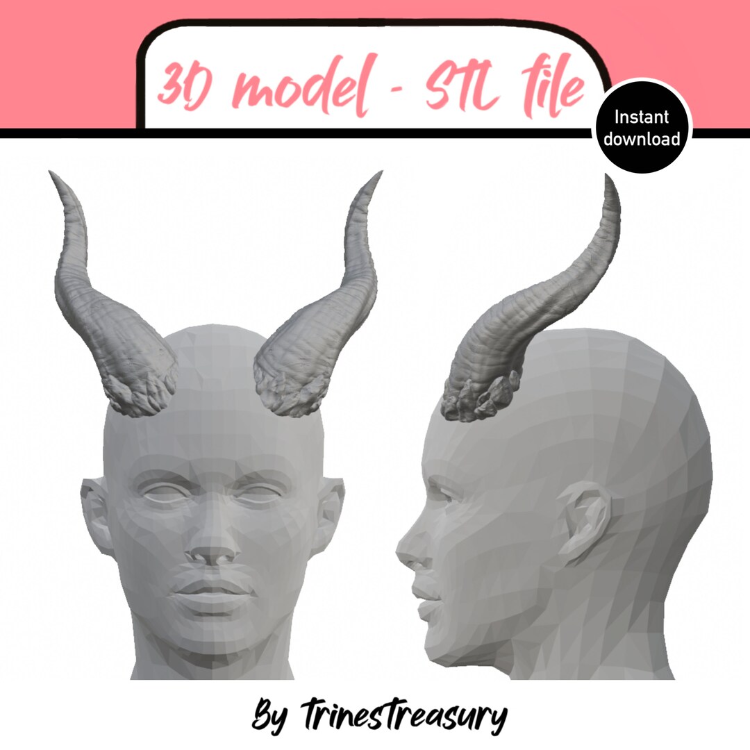 Stygian Skewers Tiefling Horns 3D Model STL Files for 3D Printing - Etsy UK