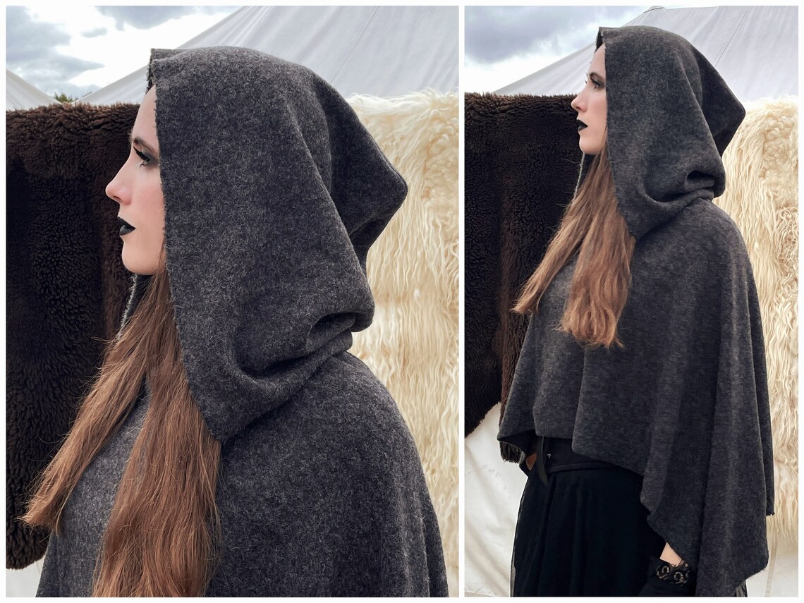 Simple Hooded Poncho Sewing Pattern + Guide (3 Different Hood Shapes ...