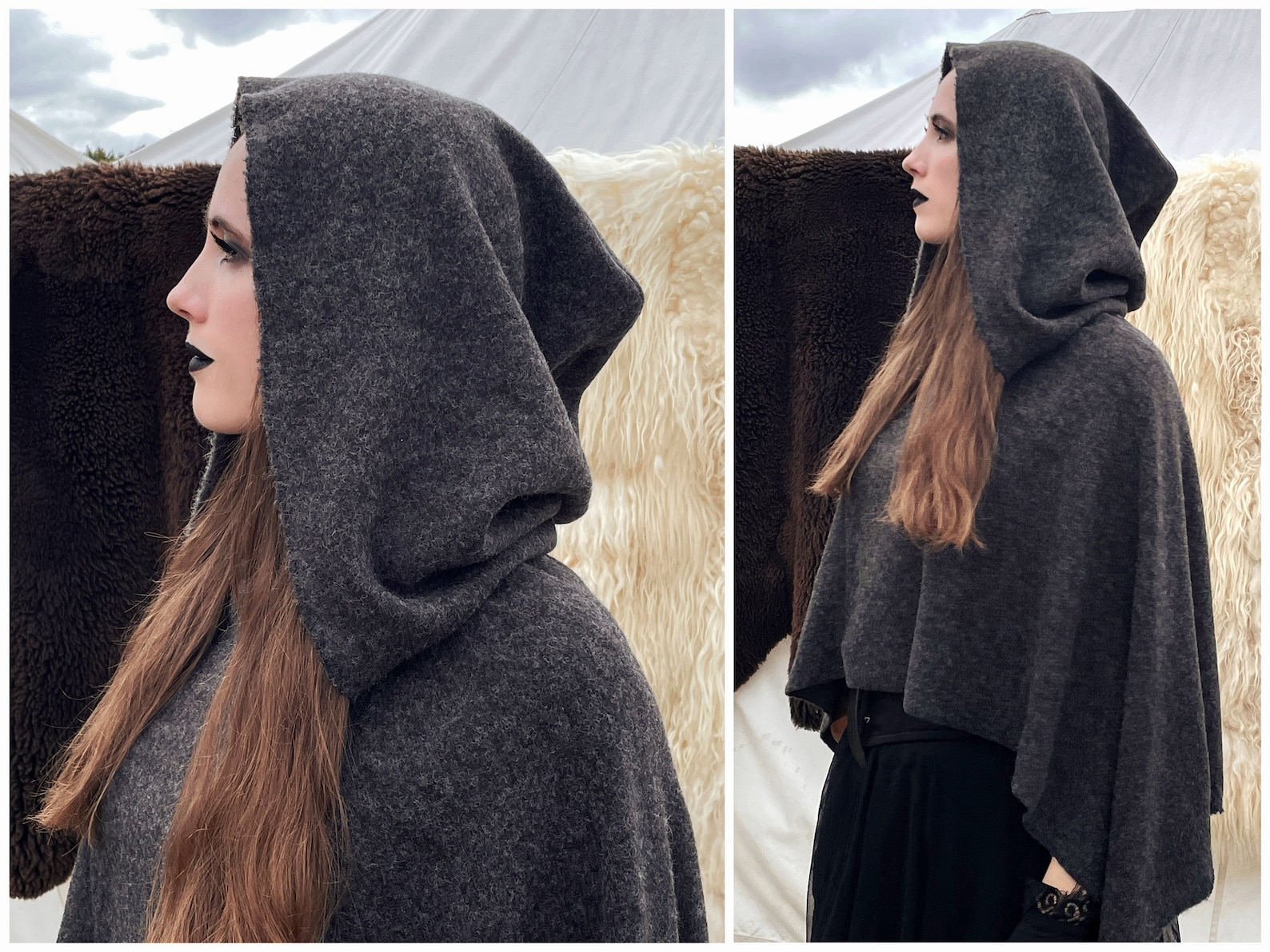 Easy Hooded Poncho Sewing Pattern Guide 3 Different Hood Shapes ...