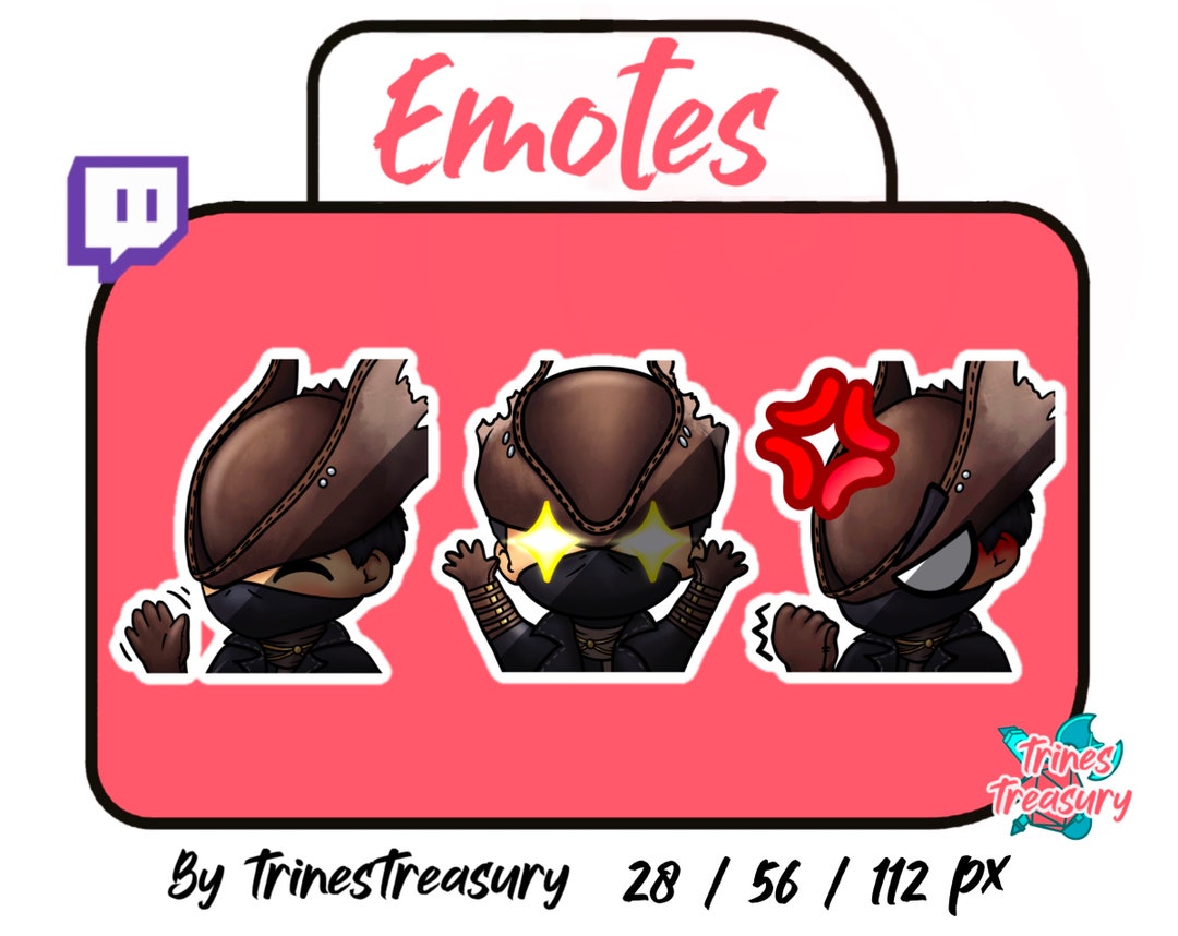 3 Bloodborne Hunter Emotes for Twitch! Hi, HYPE and Angry! - Etsy