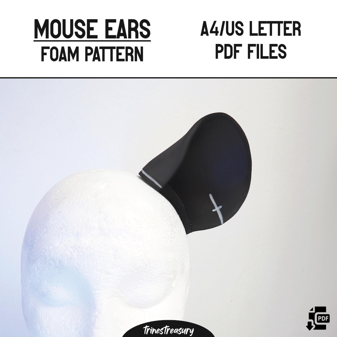 Mouse Ears Pattern + Guide - A4 and US Letter - Instant Digital ...