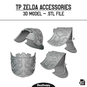 Twilight Princess Zelda Cosplay 3D Models - STL Files for 3D Printing ...