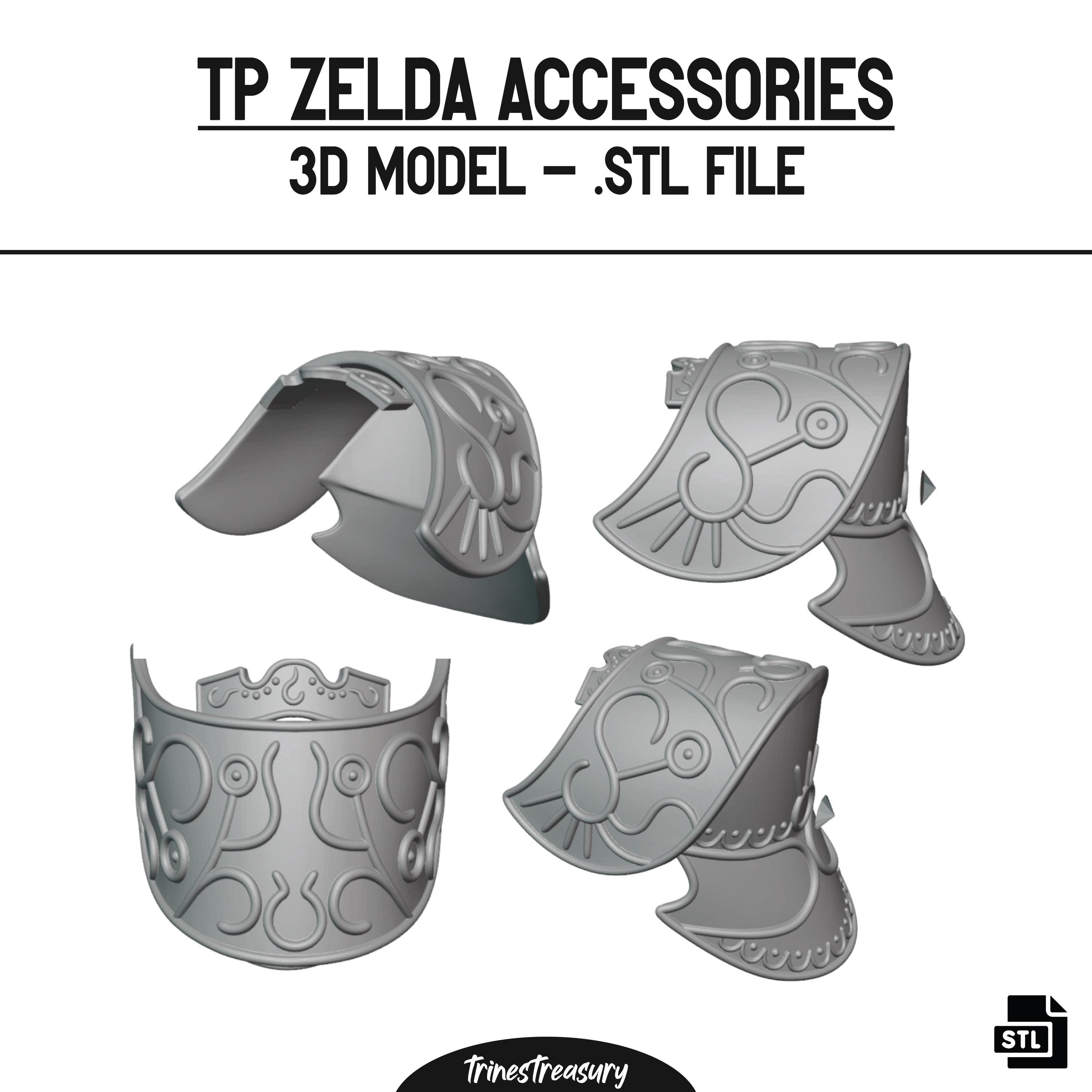Twilight Princess Zelda Cosplay 3D Models - STL Files for 3D Printing ...