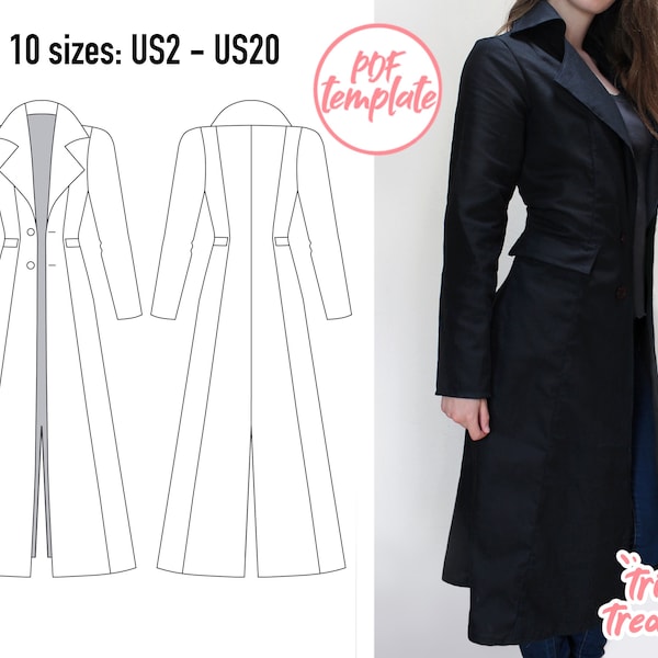 Trench Coat Digital Pattern - Etsy