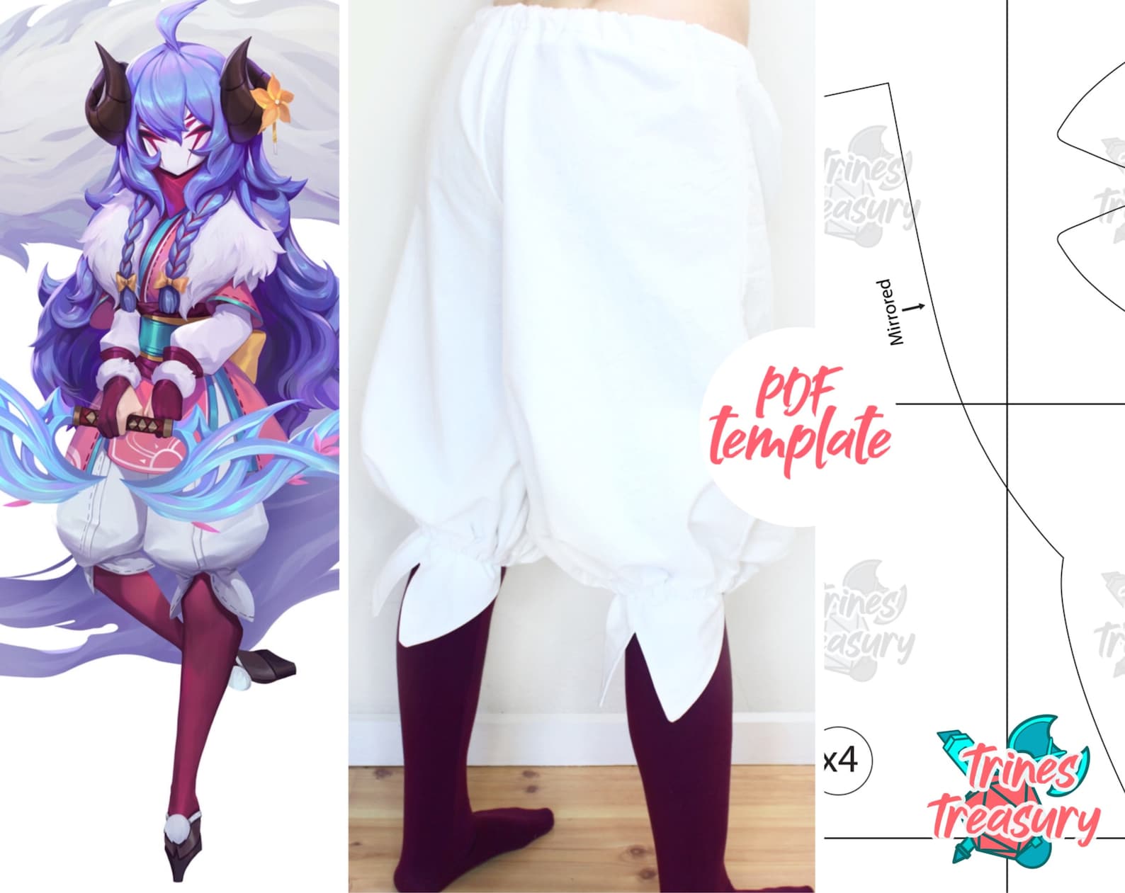 DIY Poofy Pants for Fx. Spirit Blossom Kindred From League of Legends ...