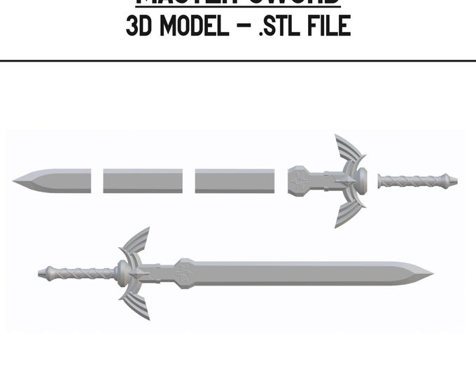 Master Sword & Scabbard STL Files | Life Sized | High Detail - Etsy Canada