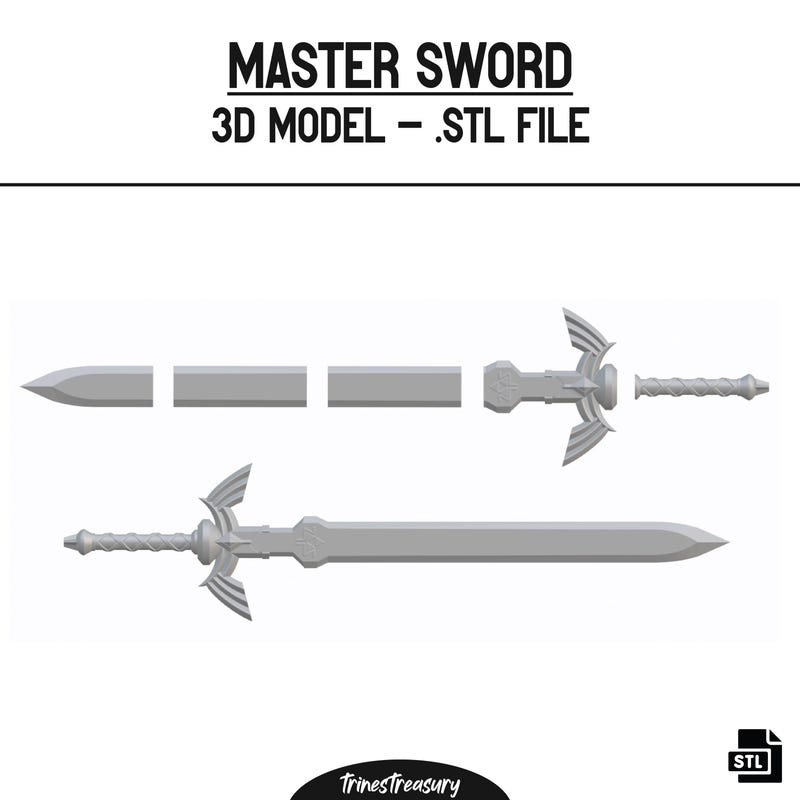 3d Master Sword Model - Etsy