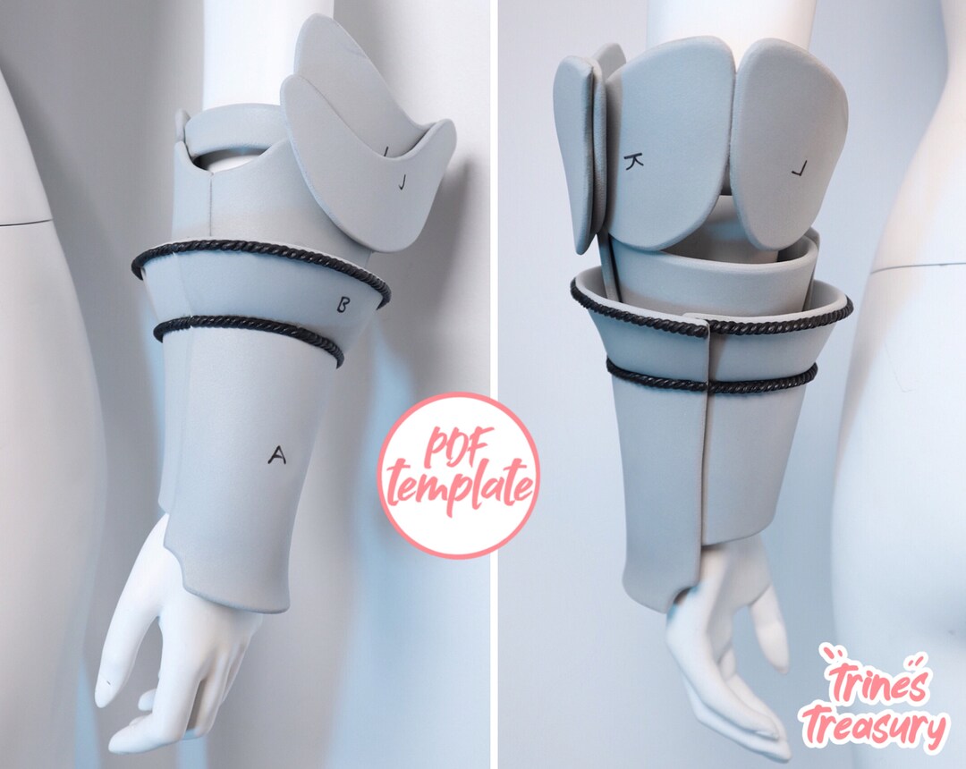 Medieval Bracers With Winged Couter Pattern for EVA Foam A4 and US Letter Instant Digital ...