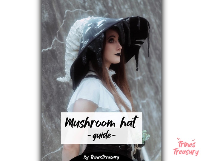 Inky Cap Mushroom Hat Witchy Wool Slouchy Tiktok Trend Mushroomcore ...
