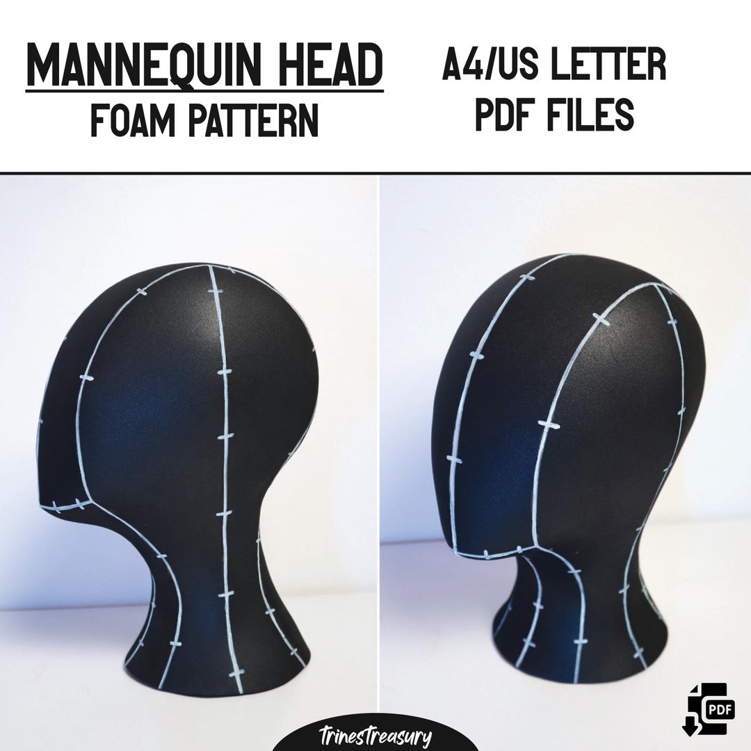 Mannequin Head Pattern + Guide - A4 and US Letter - Instant Digital ...