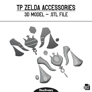 Twilight Princess Zelda Cosplay 3D Models - STL Files for 3D Printing ...