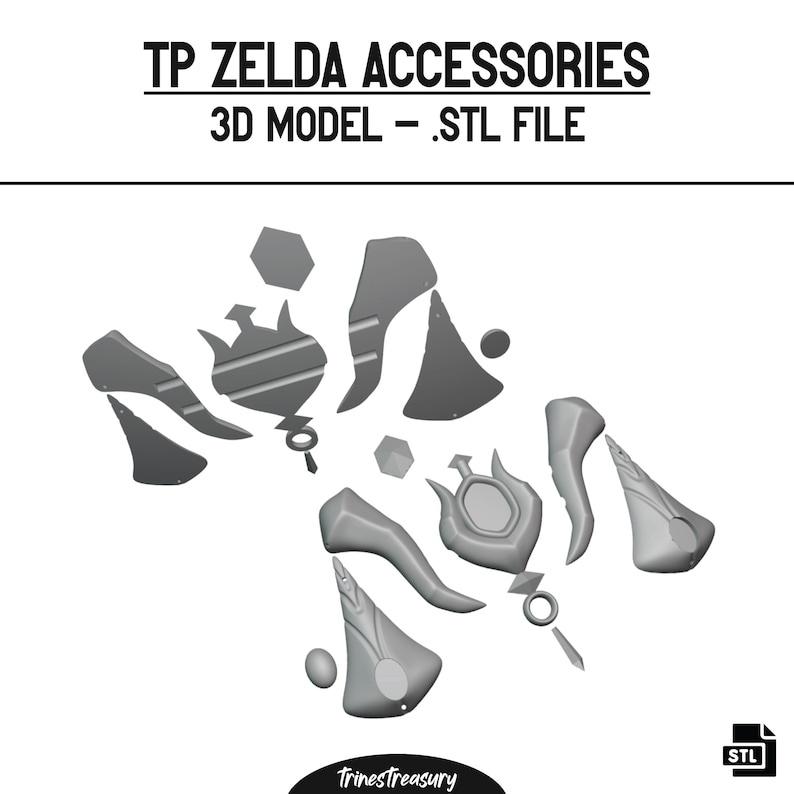 Twilight Princess Zelda Cosplay 3D Models - STL Files for 3D Printing ...