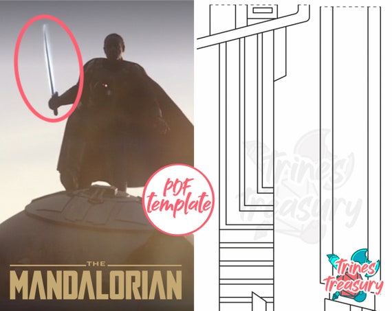 The Mandalorian/star Wars Darksaber Blueprint A4 AND US - Etsy