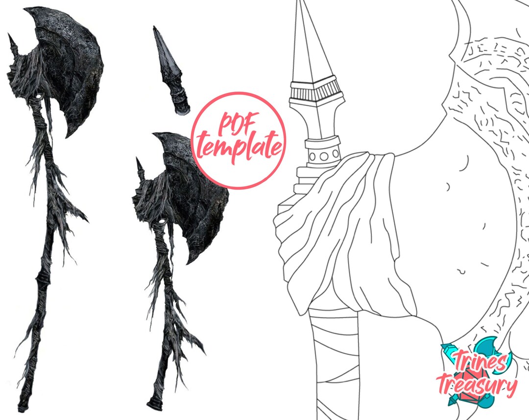 Bloodborne Inspired Hunter Axe Blueprint! A4 and US Letter! - Etsy