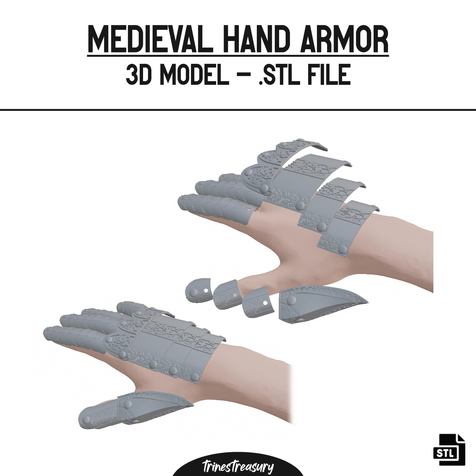 Medieval Hand Armor 3D Models - STL Files for 3d/resin Printing - Etsy