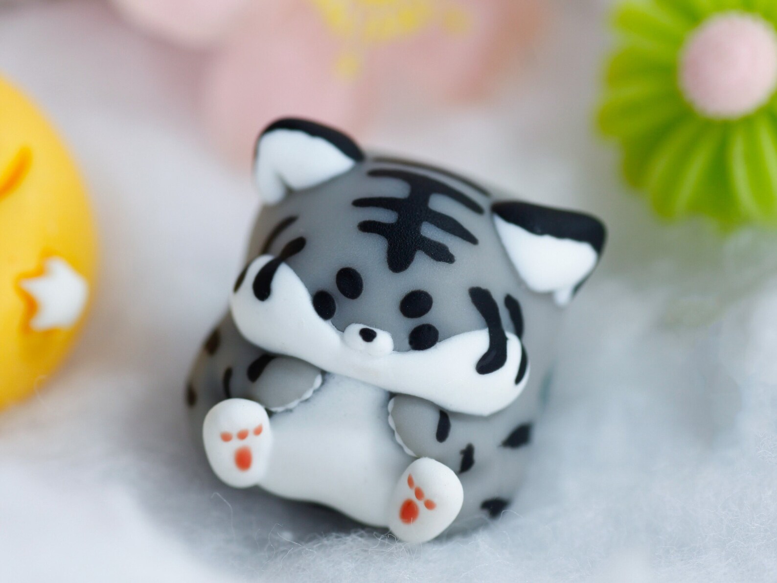 Cute Tiger Animal Artisan Keycap - Cat Keycaps - Perfect Handmade Gift ...