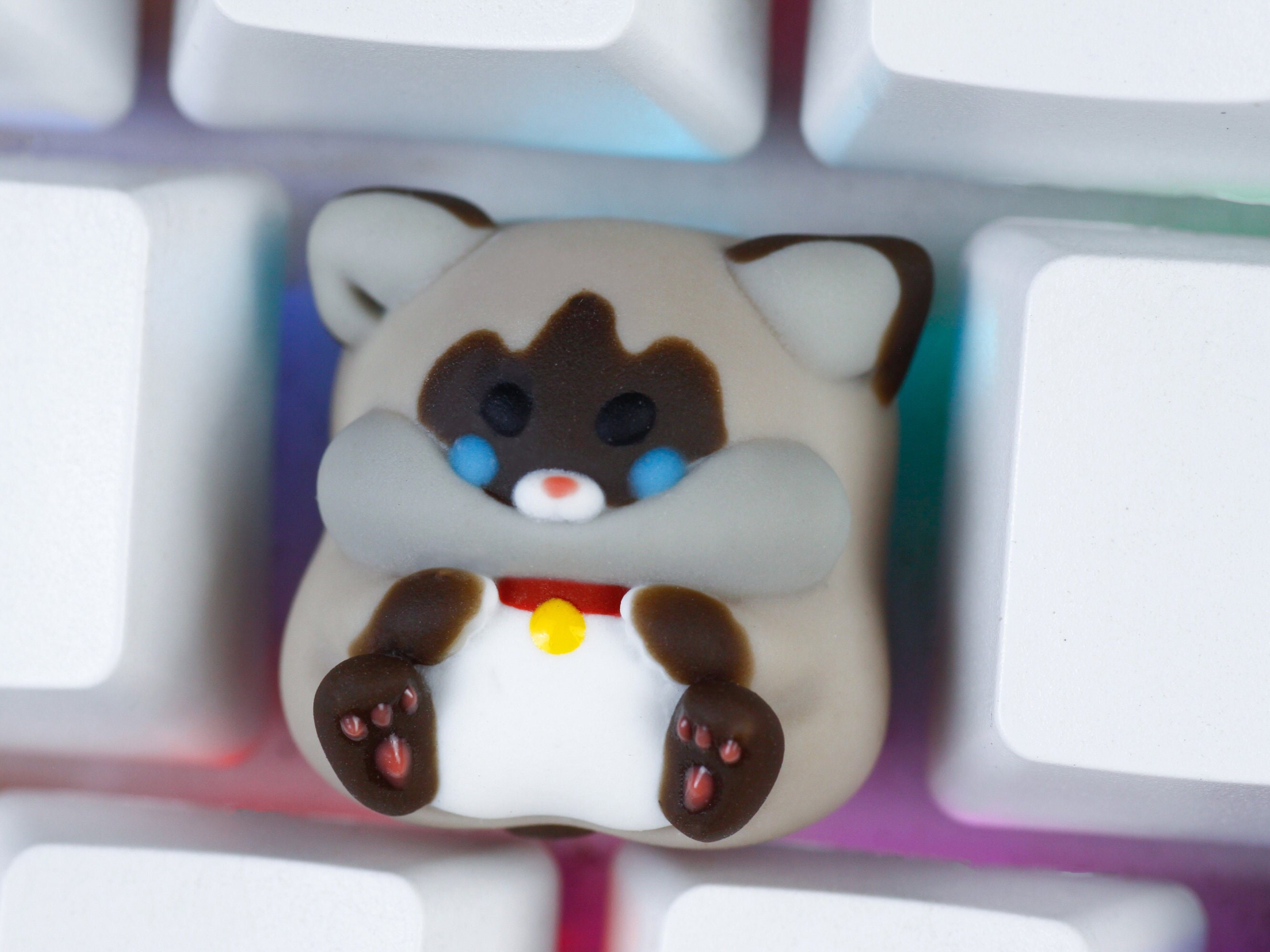 Cute Cat Keycaps - Animal Artisan Keycap - Perfect Handmade Gift for ...