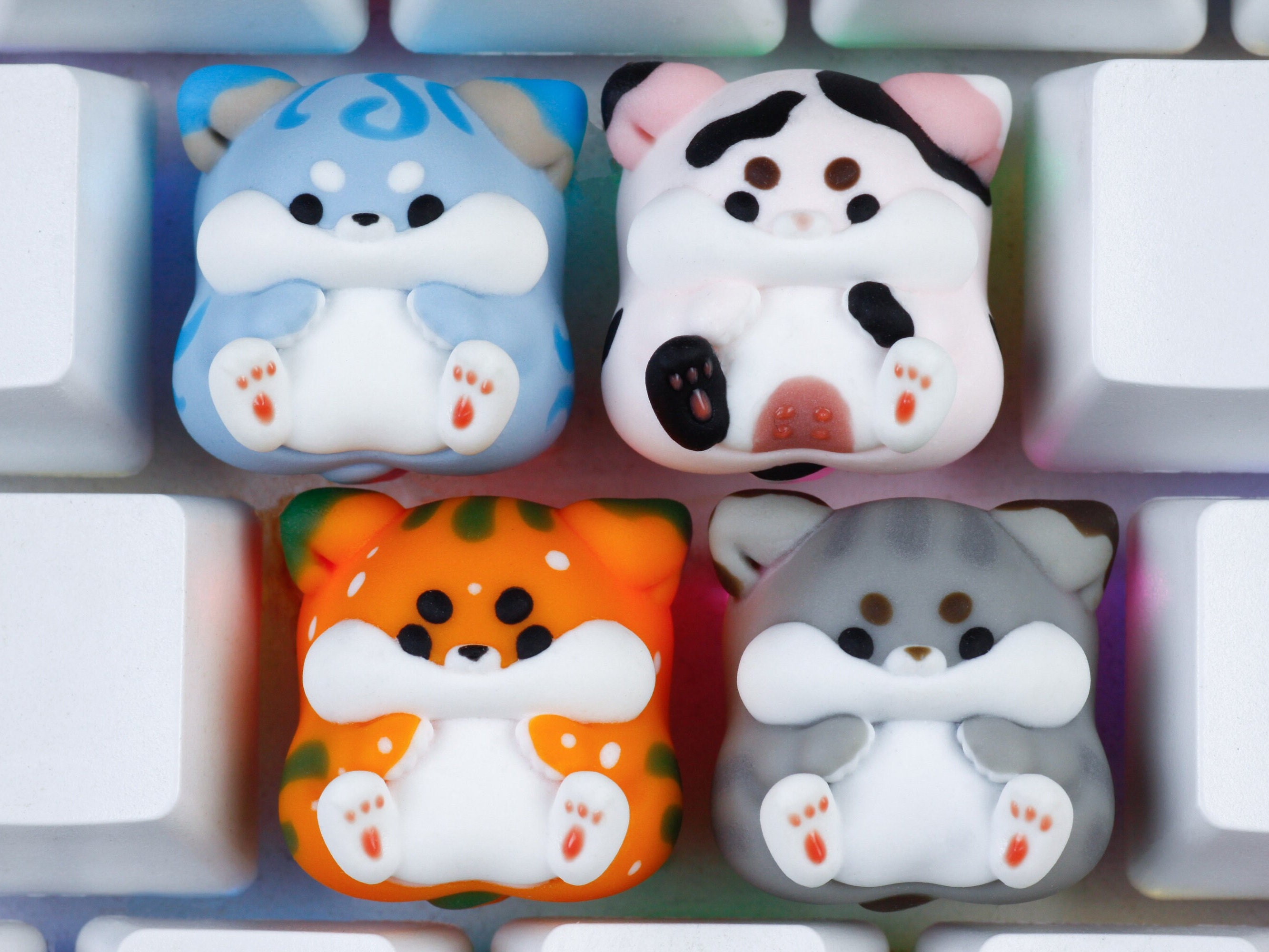 Animal Keycap Set - Artisan Cat Keycap - Accessories for Mechanical ...