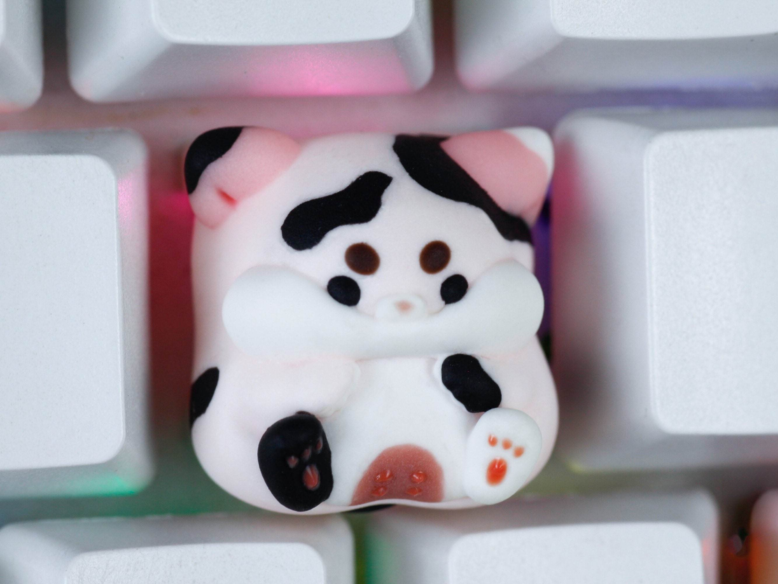 Animal Keycap Set Artisan Cat Keycap Accessories for Mechanical ...