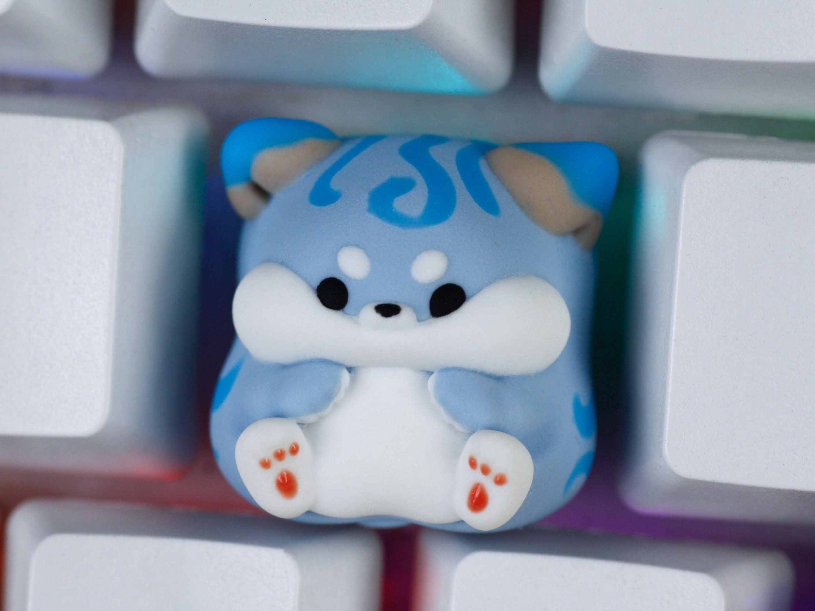 Pastel Keycap Set - Artisan Cat Keycap - Handmade Accessories for Your ...