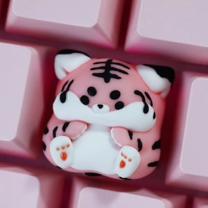 Cute Tiger Animal Artisan Keycap - Cat Keycaps - Perfect Handmade Gift ...