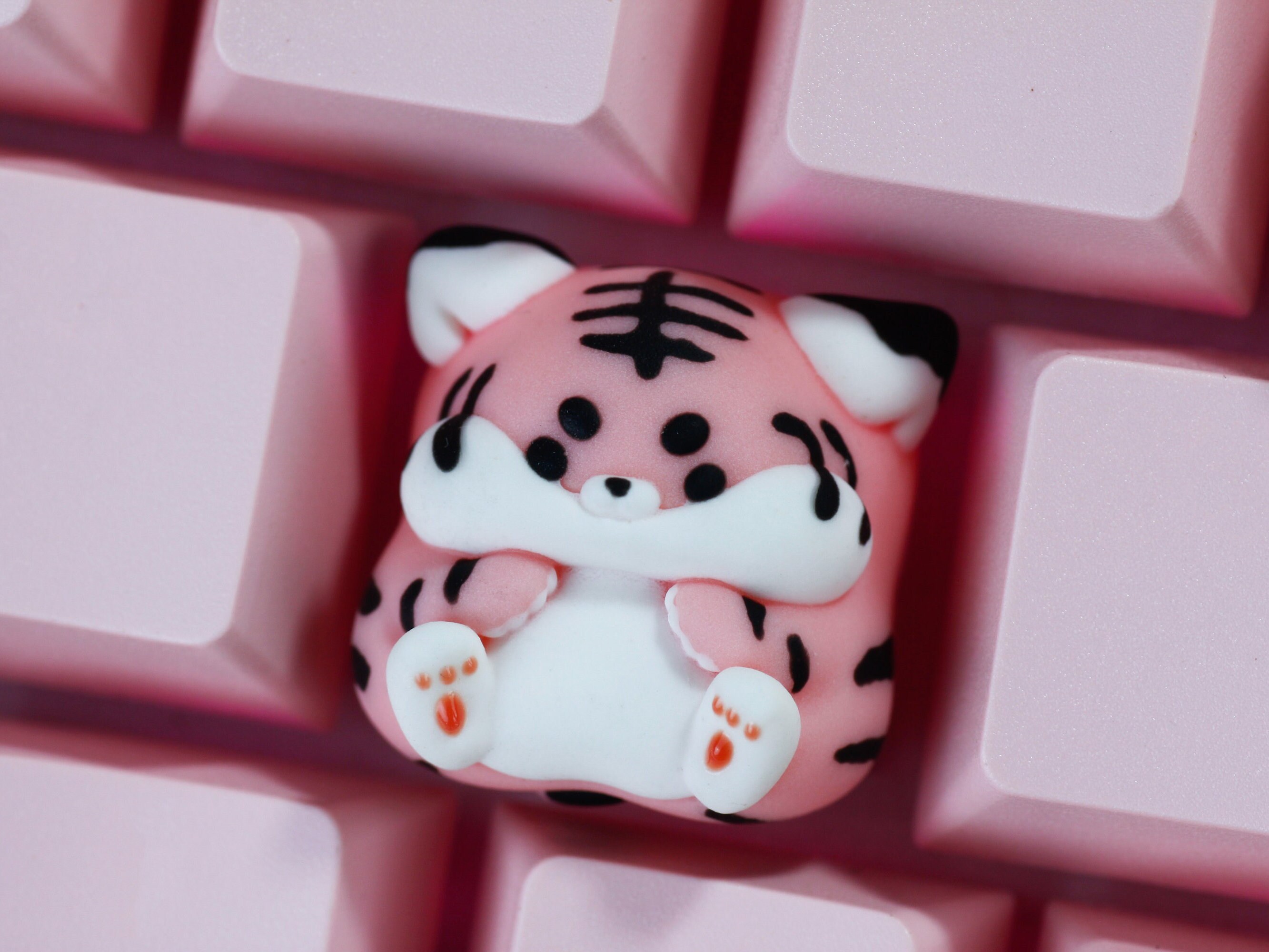 Cute Tiger Animal Artisan Keycap Cat Keycaps Perfect Handmade Gift - Etsy