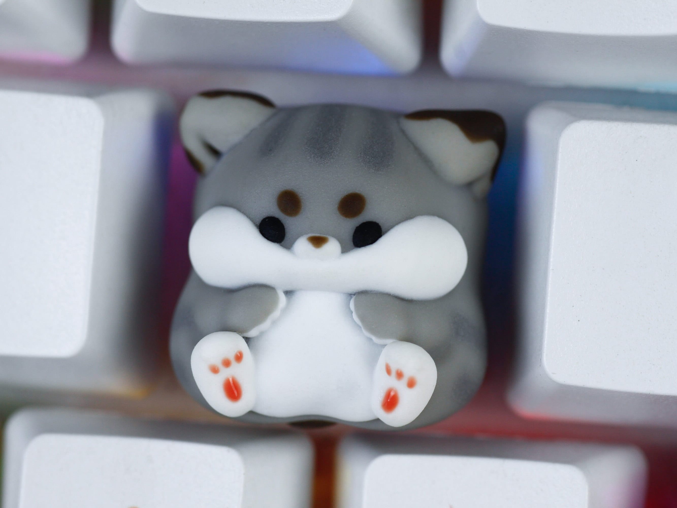 Animal Keycap Set Artisan Cat Keycap Accessories for Mechanical ...