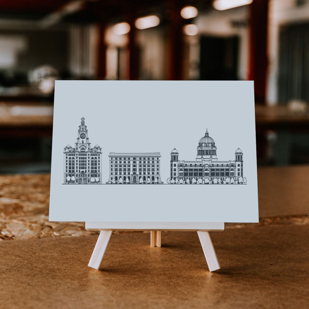 The Liverpool Three Graces, Liverpool Pier Head, Liverpool Skyline ...