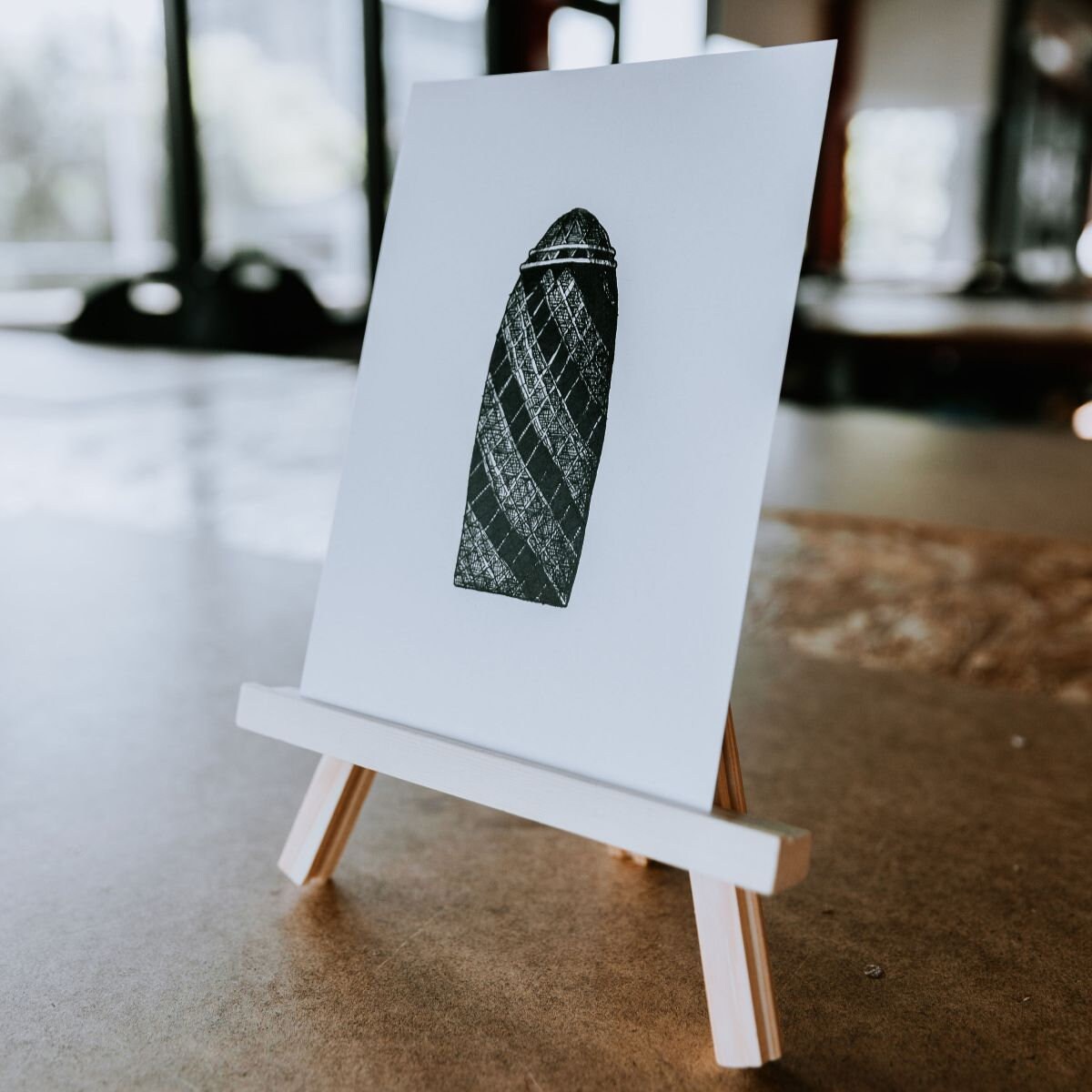 The Gherkin, Architectural Drawing, Black and White Wall Art, London ...