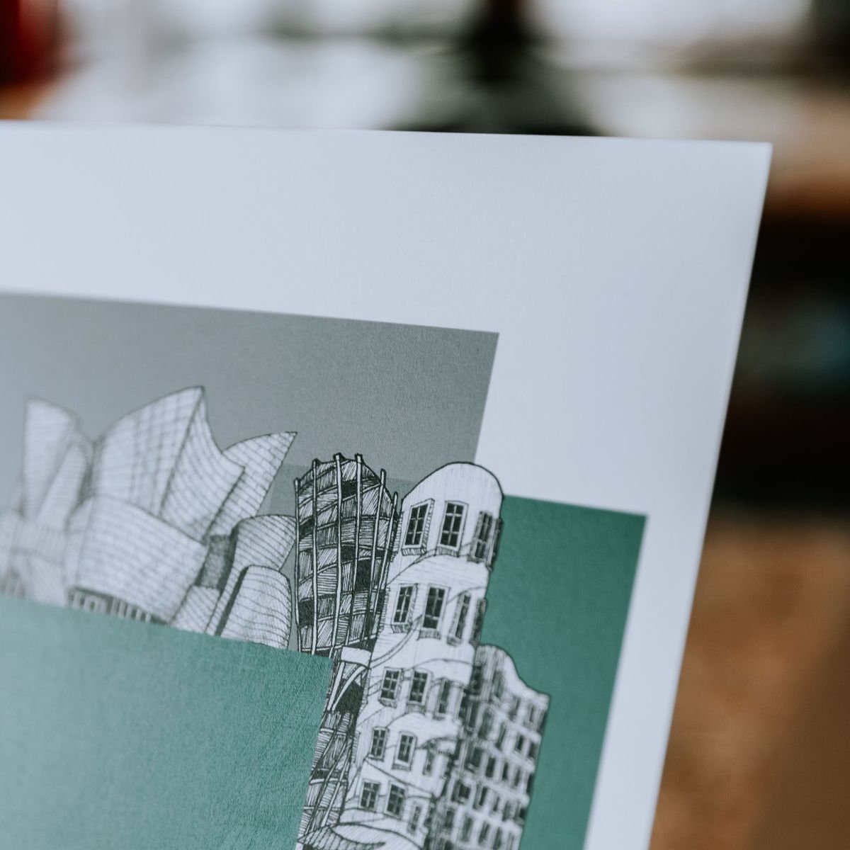 Architectural Drawing, Frank Gehry Print, Abstract Architecture, Black ...