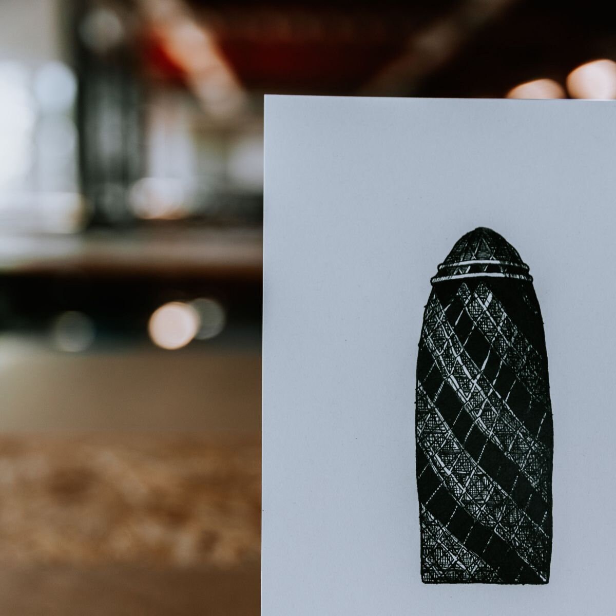 The Gherkin, Architectural Drawing, Black and White Wall Art, London ...