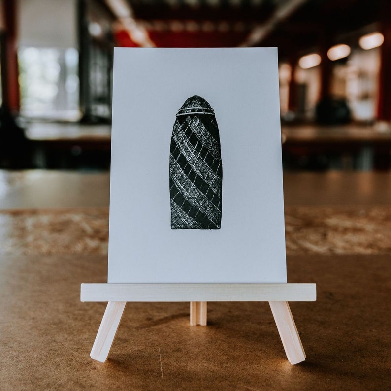 The Gherkin, Architectural Drawing, Black and White Wall Art, London ...