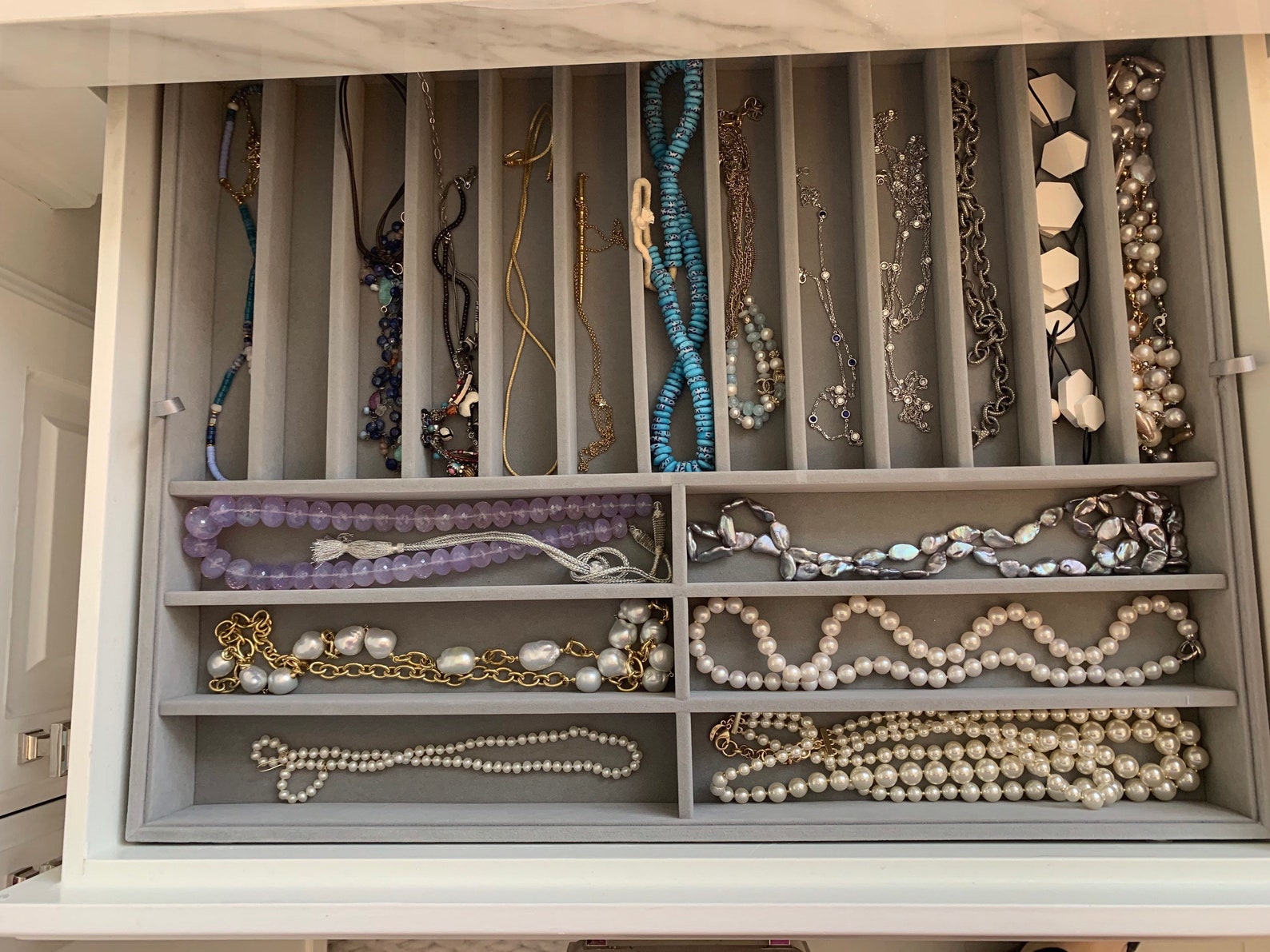 Custom Velvet Jewelry Organizer Tray: Drawer Inserts, Jewelry Storage ...