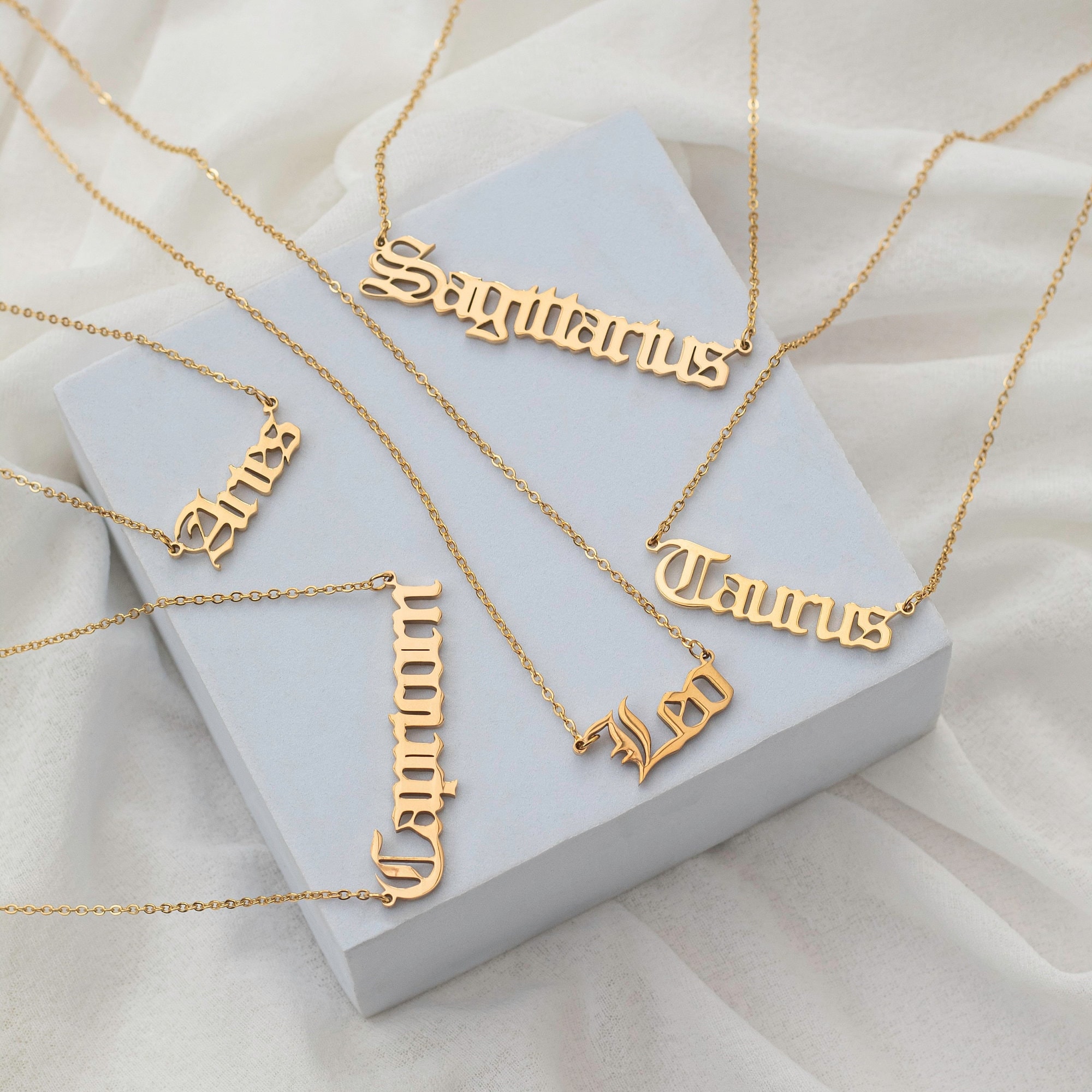 Zodiac Star Sign Necklace Waterproof Astrology Necklace - Etsy UK