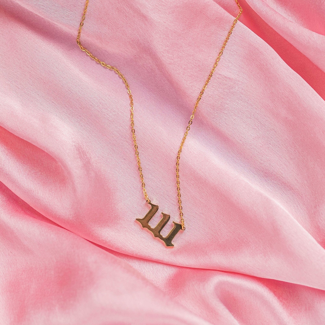 111 Angel Number Necklace Custom Gold Necklace Gift for Her Gold ...