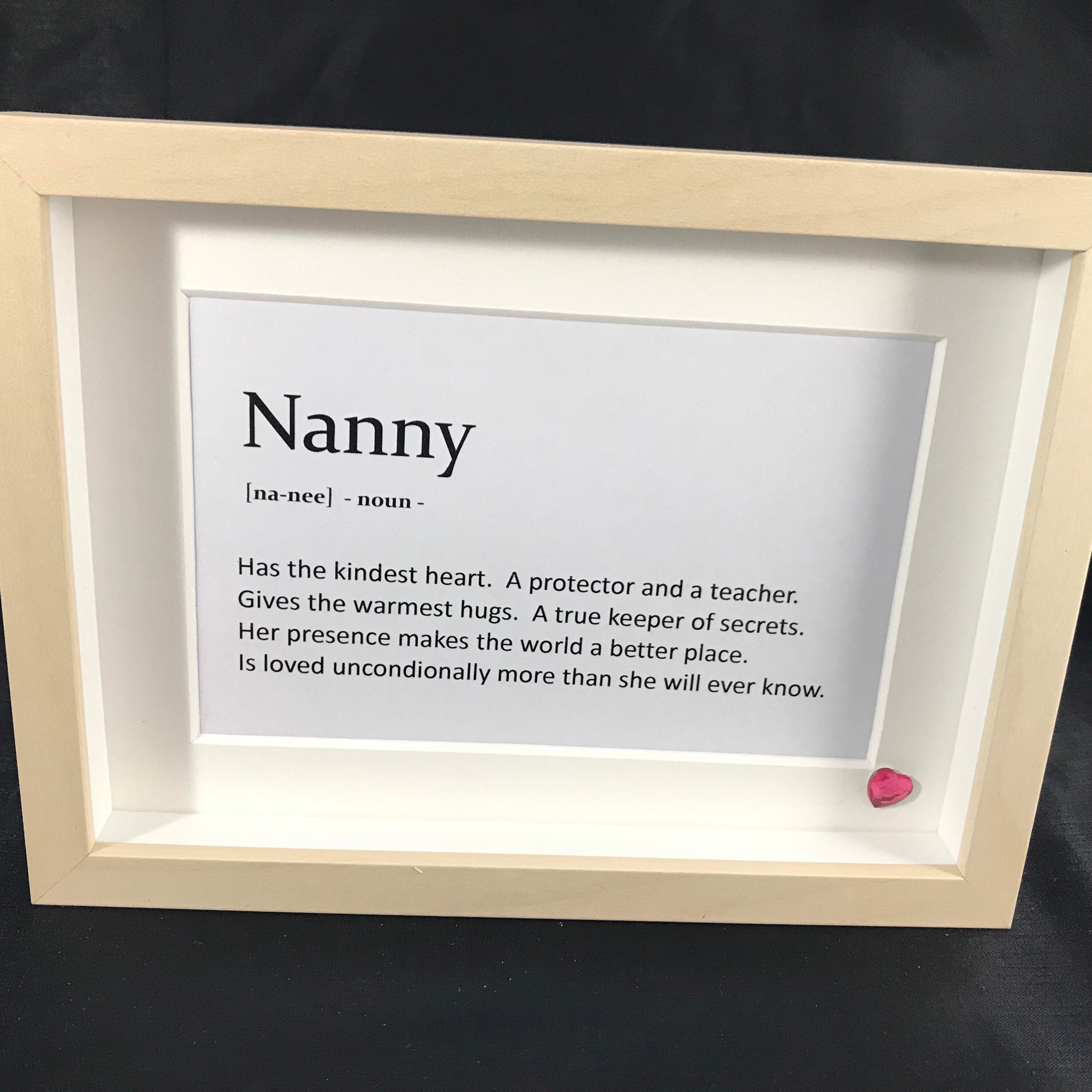 Personalised Nanny frame. Nan frame. Nana frame. Grandma | Etsy