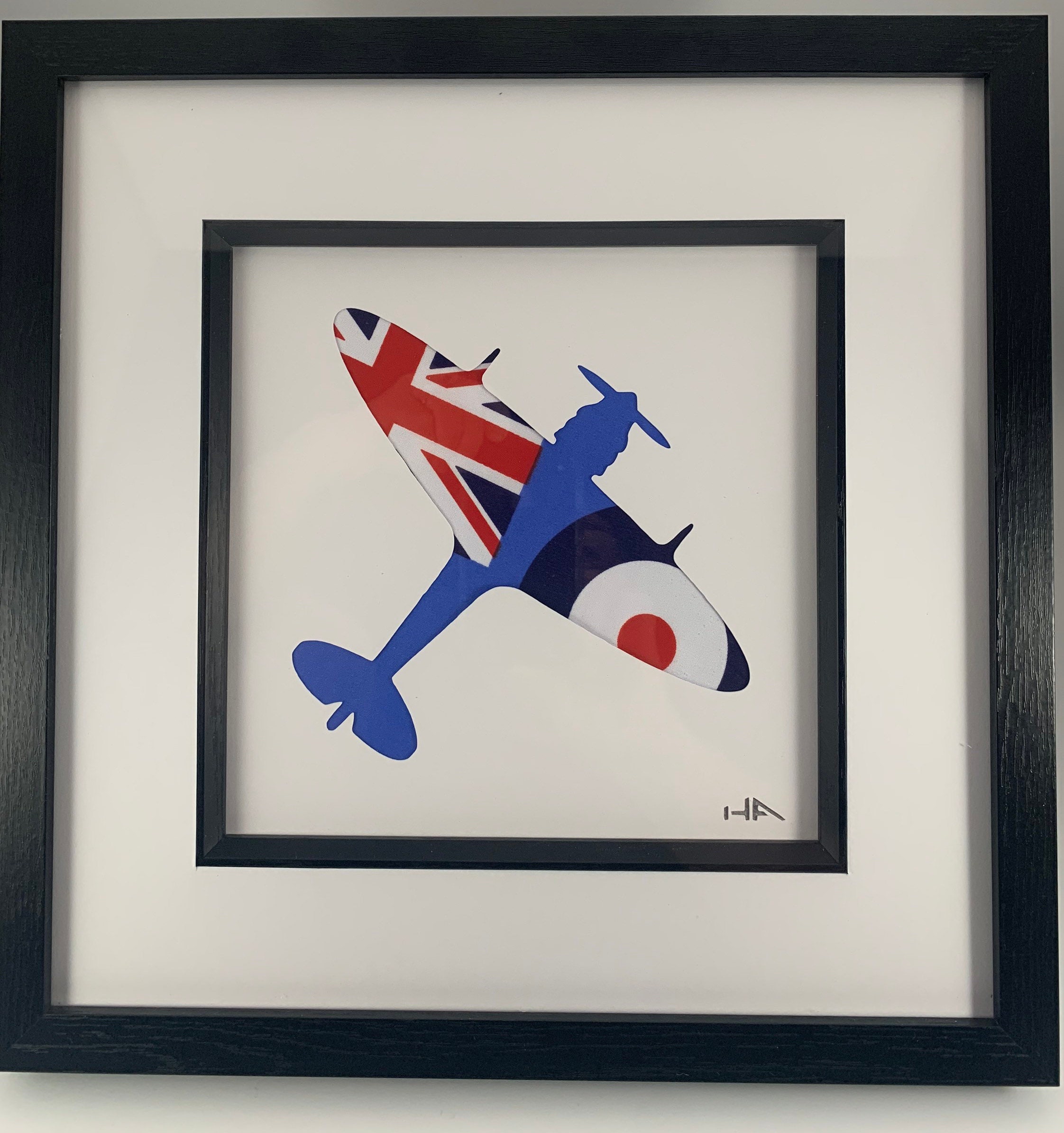Spitfire Silhouette Frame With RAF Ensign Fabric - Etsy UK