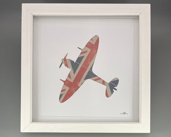 Spitfire Silhouette Frame With Union Jack Fabric - Etsy UK