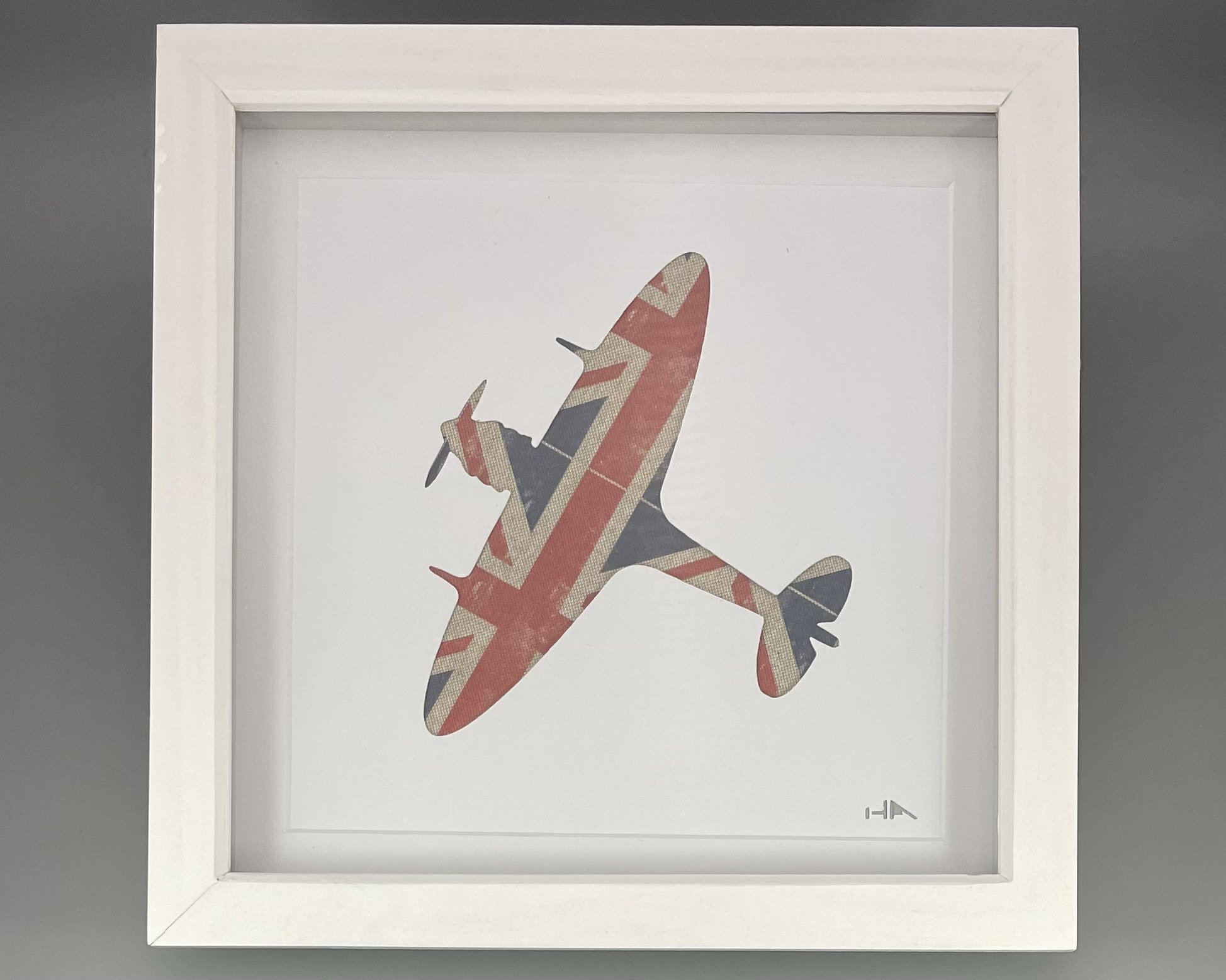 Spitfire Silhouette Frame With Union Jack Fabric - Etsy UK