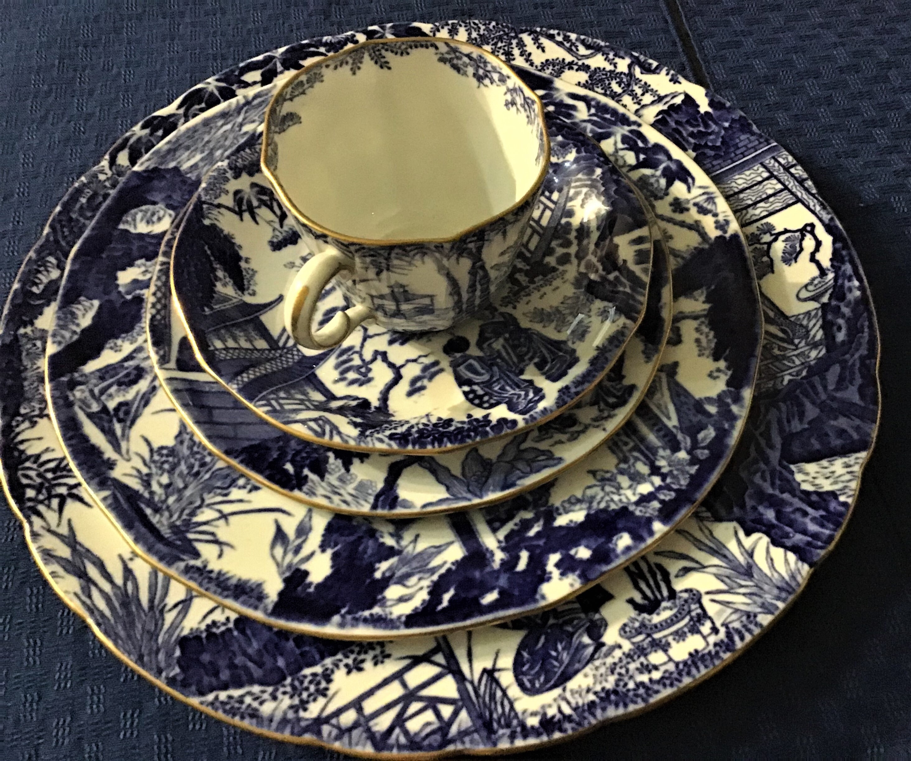 Vintage Royal Crown Derby Mikado Pattern 5 Pce Place Settings - Etsy