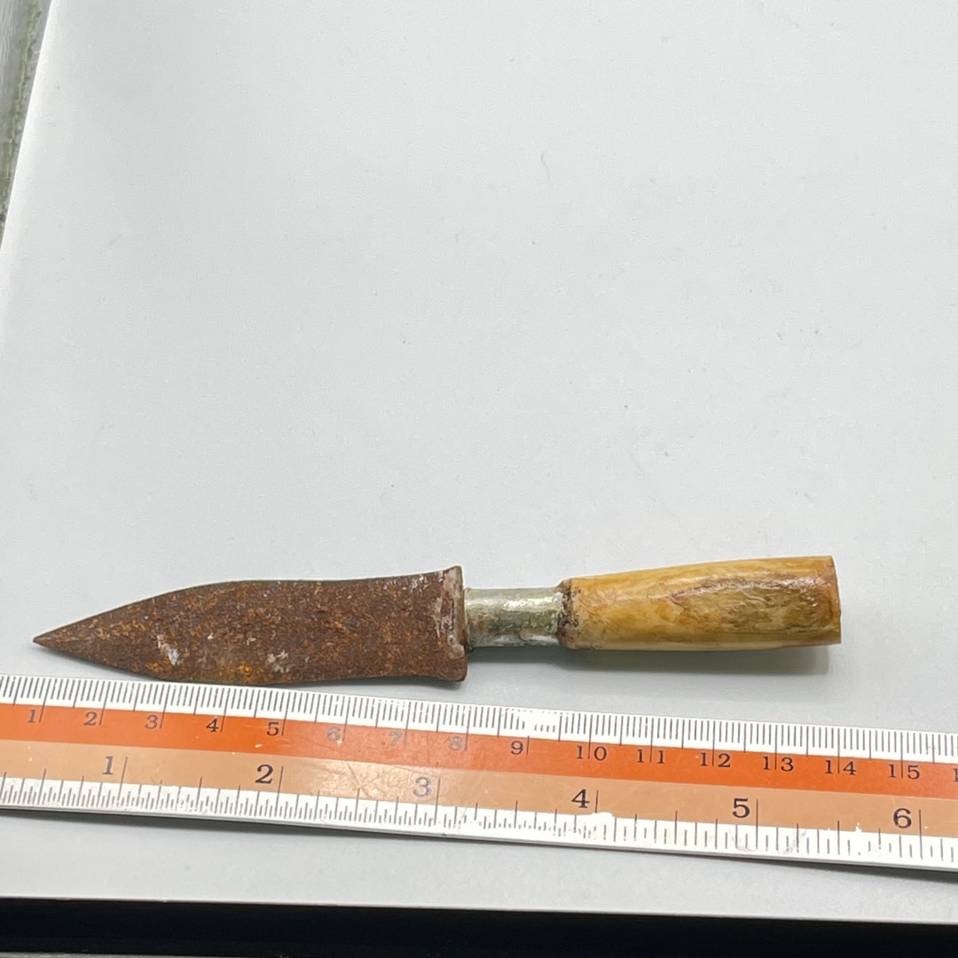 Circa 300BC Unique Old Ancient Roman Wood Carved Iron Small Dagger ...