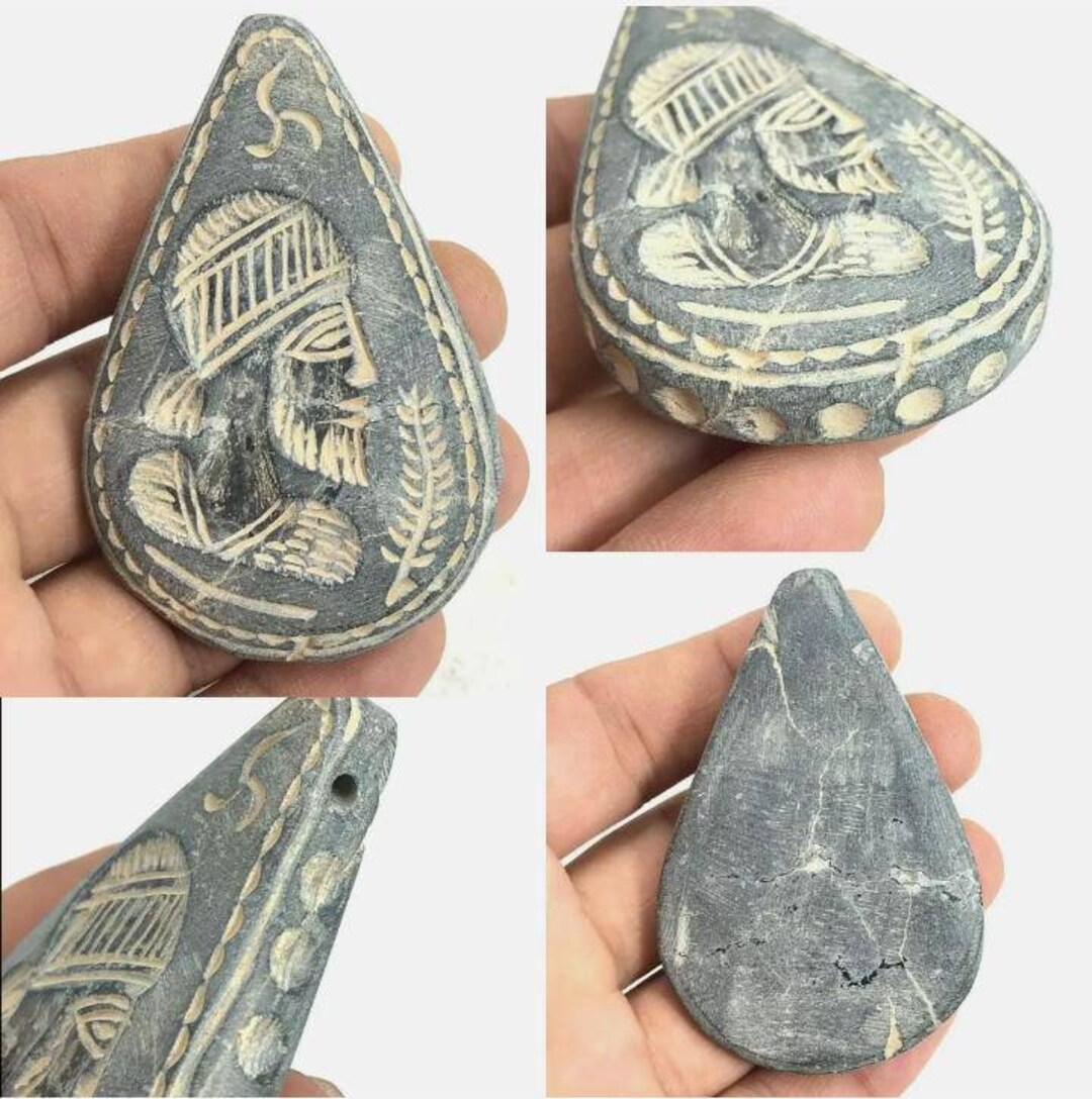 Ancient Old Bactrian Stone Unique King Face Carving Excellent Lovely ...