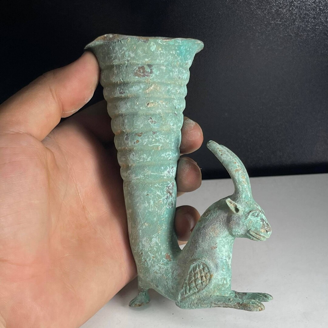 Beautiful Rare Ancient Persian Bronze Rhyton Vessel in the Form of a ...